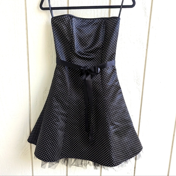 Gunne Sax | Dresses | Jessica Mcclintock For Gunne Sax Black Polka Dot ...